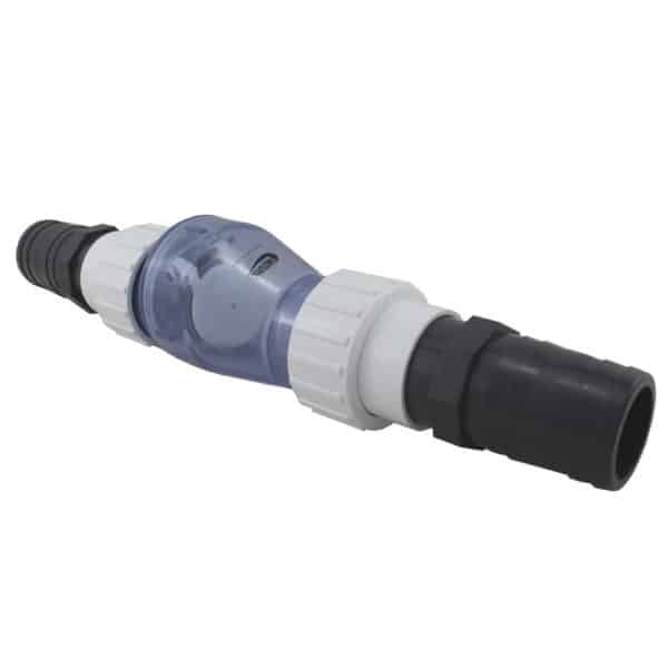 Backventil med fjäder, slanganslutning 50 mm - Vattenliv